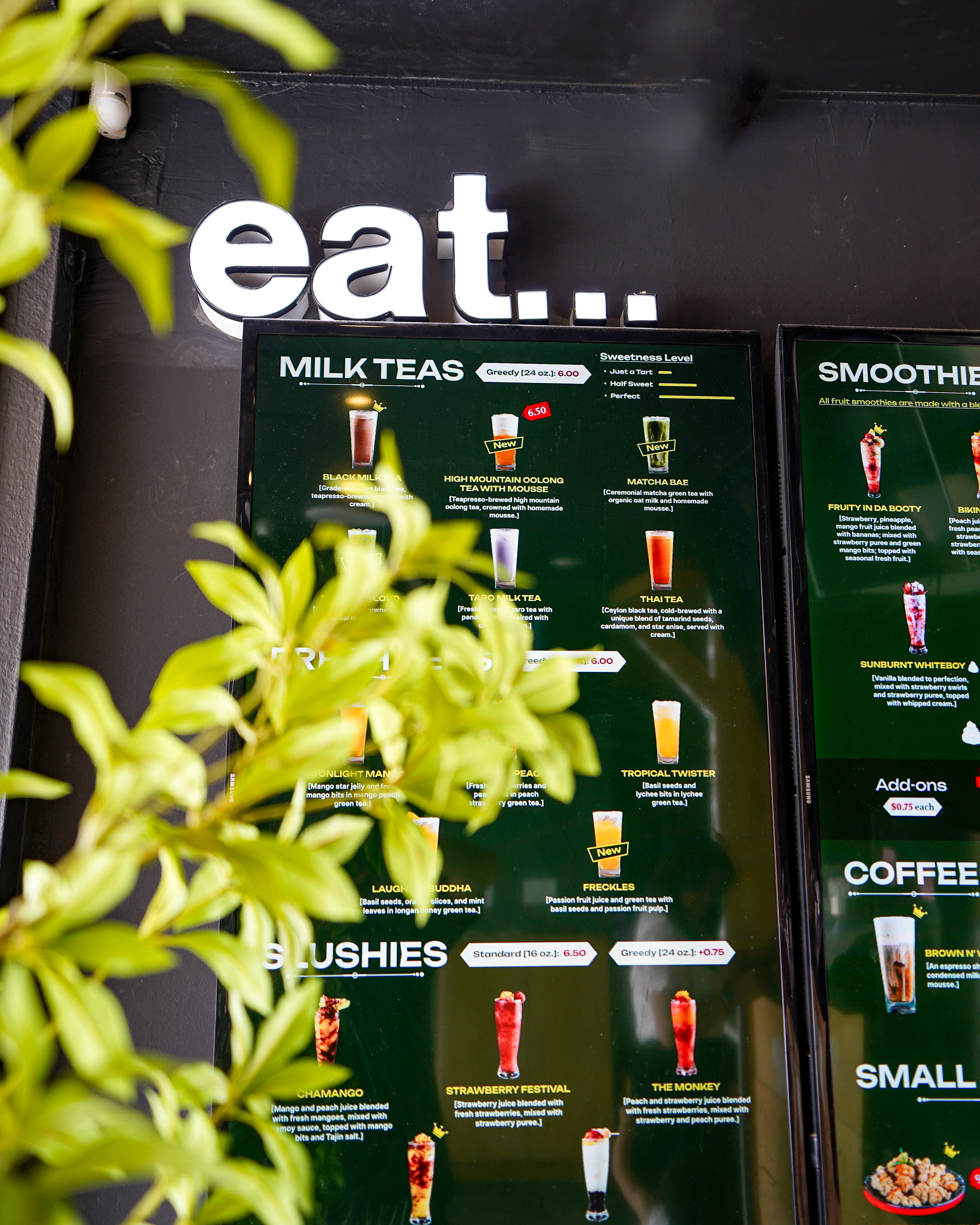 Menus | Cha2o Fresh Tea & Smoothies in Cypress, CA