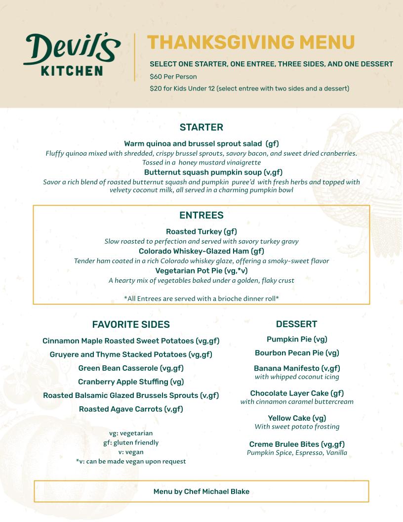 Thanksgiving at Devil's Kitchen