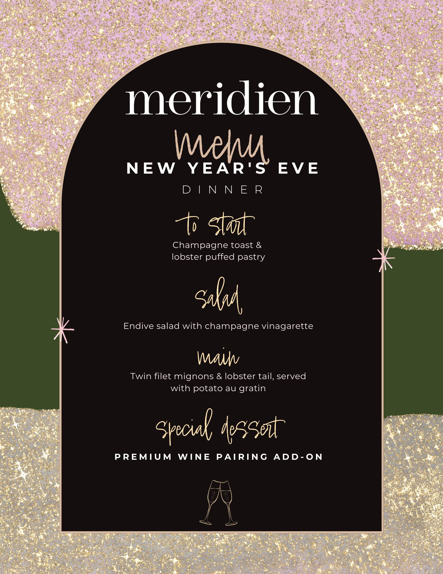 New Year's Eve Dinner Party | Meridien | Globally Inspired Dining in ...