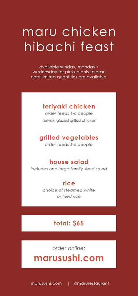 East Lansing | Hours + Location | Maru Sushi