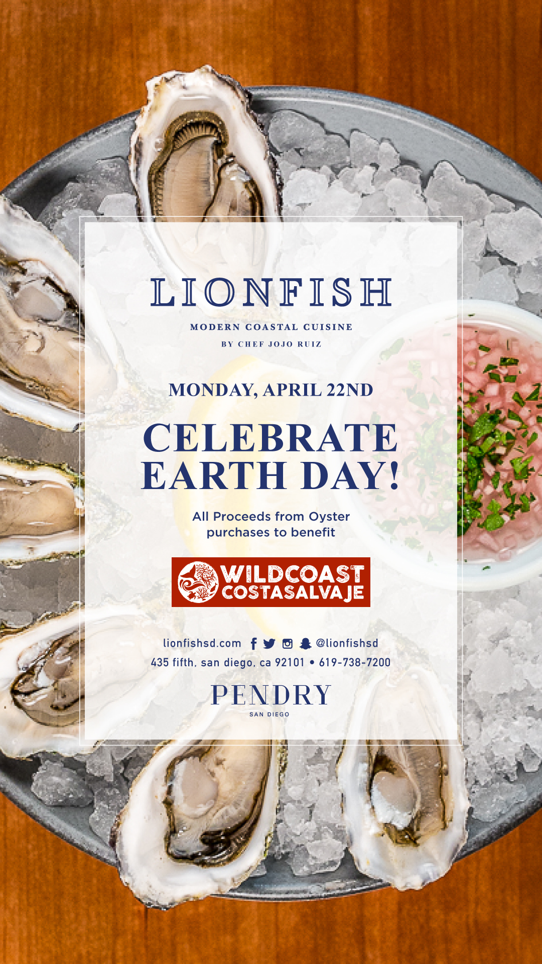 Earth Day Dinner | Lionfish Modern Coastal Cuisine | Seafood Restaurant ...
