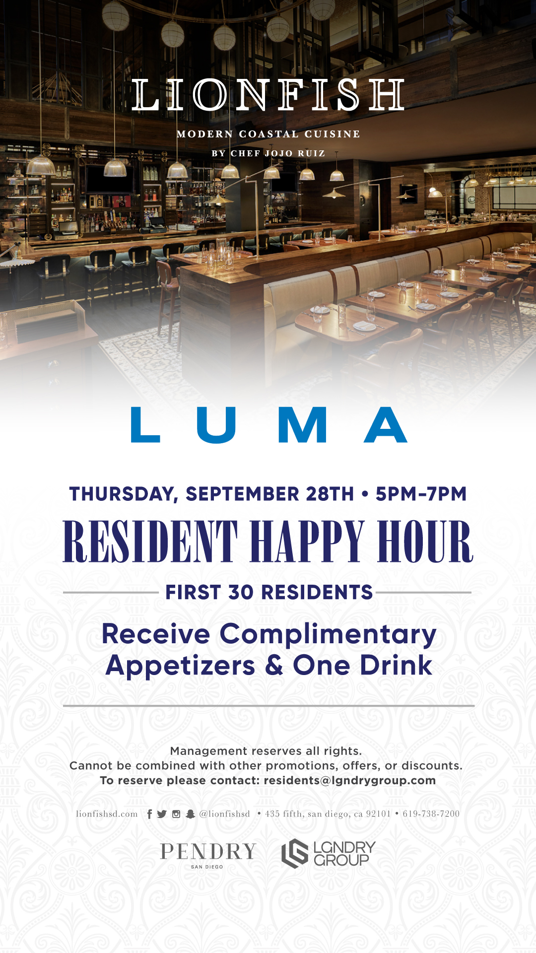 Resident Happy Hour | Lionfish