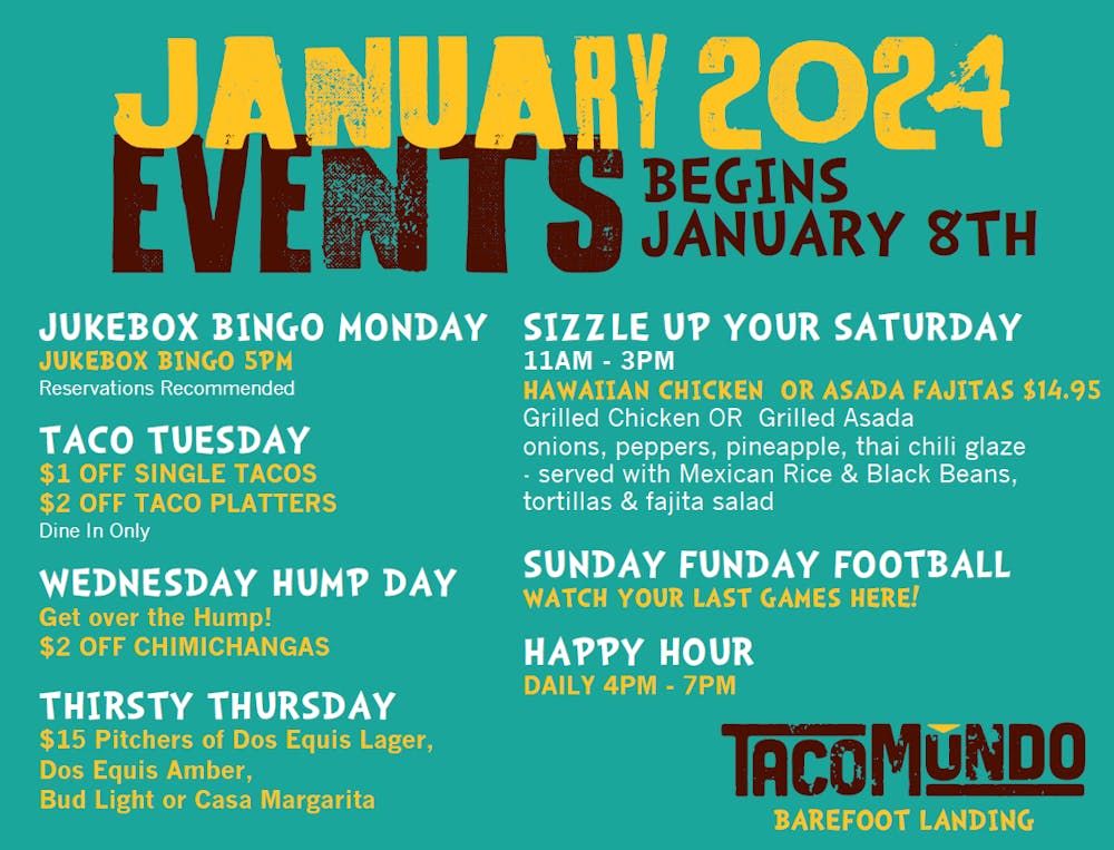 January Specials | Taco Mundo