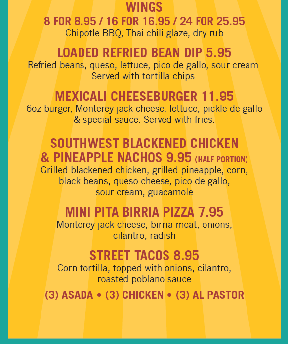 Menus | Taco Mundo