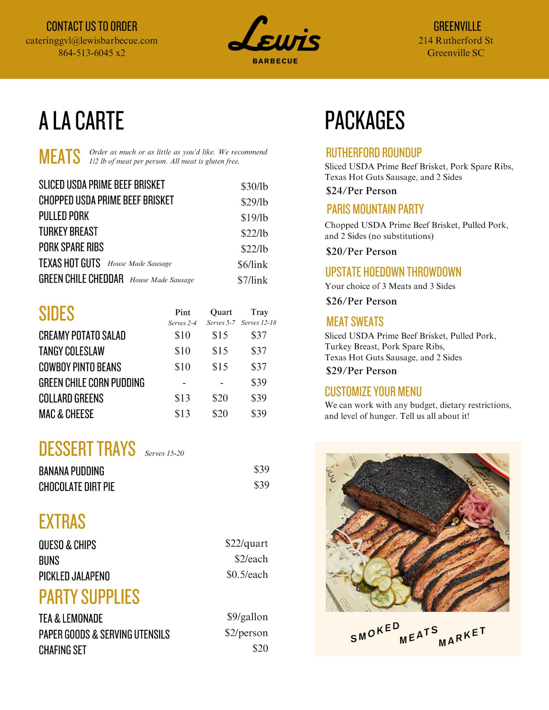 Catering & Events | Lewis Barbecue in Greenville, SC