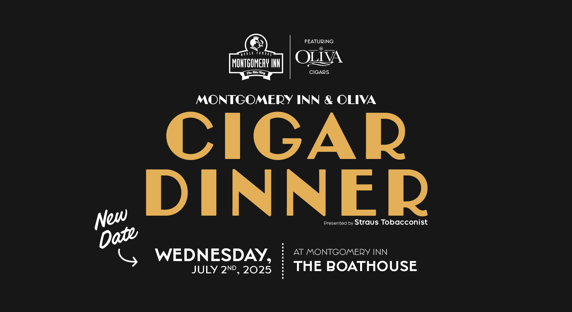 Oliva & Montgomery Inn Cigar Dinner | July 2, 2025 | Montgomery Inn