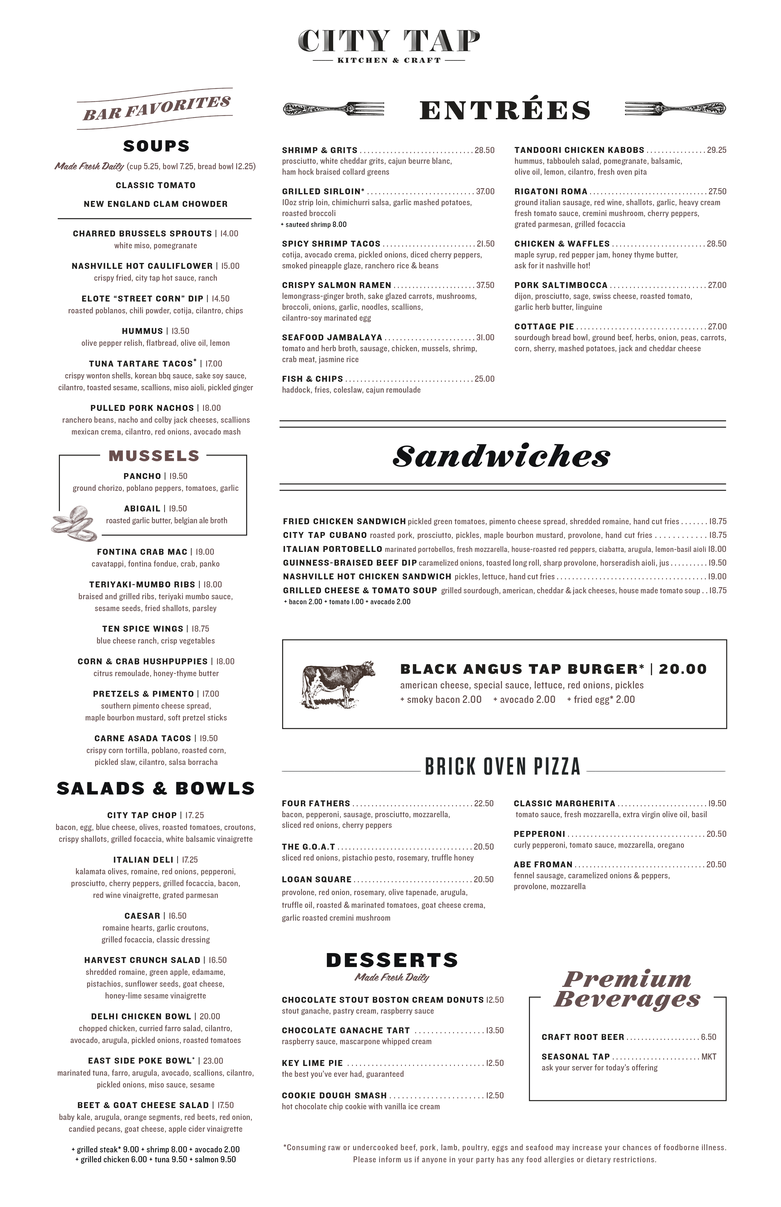 Fort Point Menus | City Tap House in the US