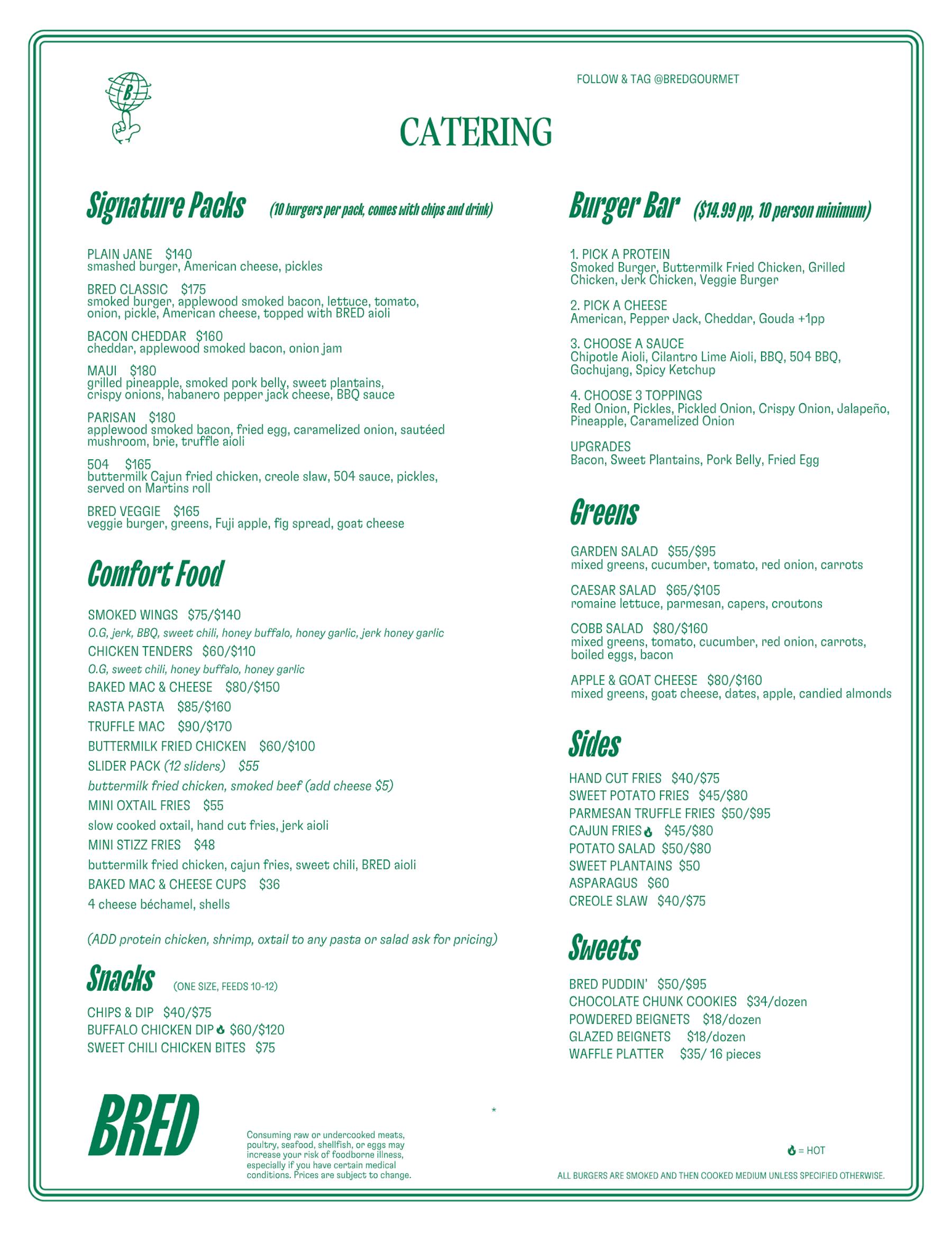 BRED GOURMET | HOME OF THE SMOKED BURGER!