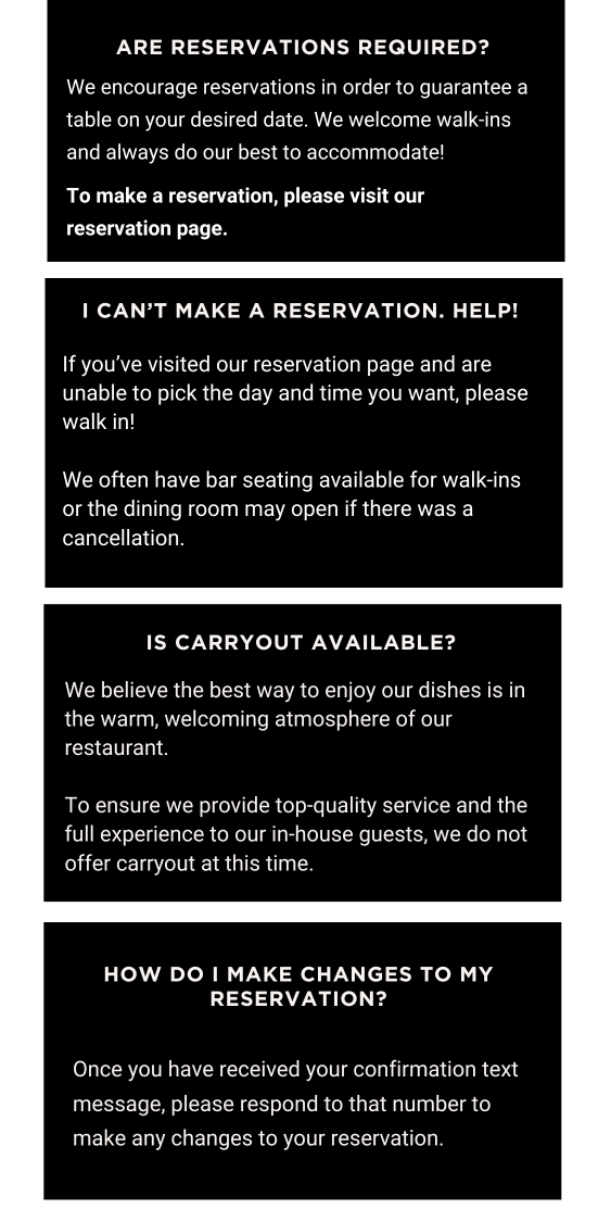 FAQs | Rooted Rotisserie | French Restaurant in Baltimore, MD