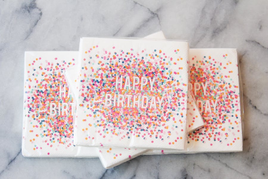 “Happy Birthday” Party Napkins | Michelle's Patisserie -Bakery and ...