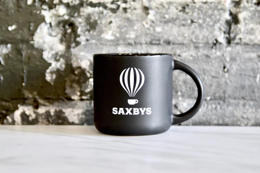Black Ceramic Mug | Saxbys | A Certified B Corp with a Mission to Make ...