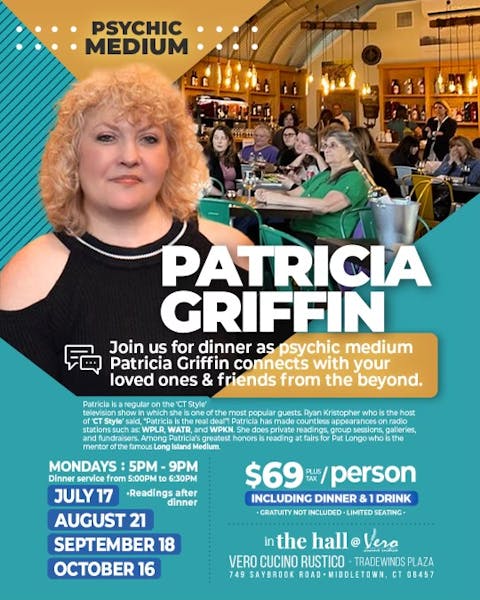 Psychic medium Patty Griffin 09/18/23 limited seating | Vero Cucino ...