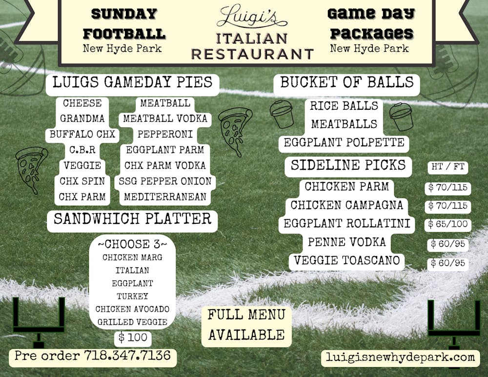 Menu | Luigi's Restaurant in New Hyde Park, NY