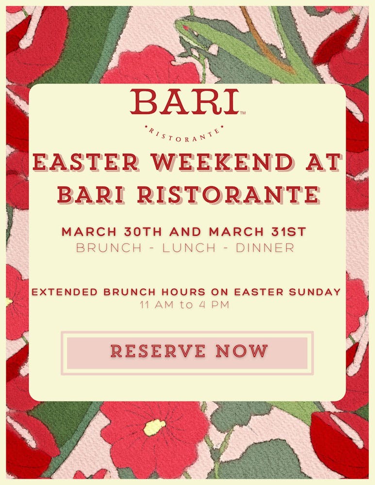 Upcoming events | Bari Ristorante