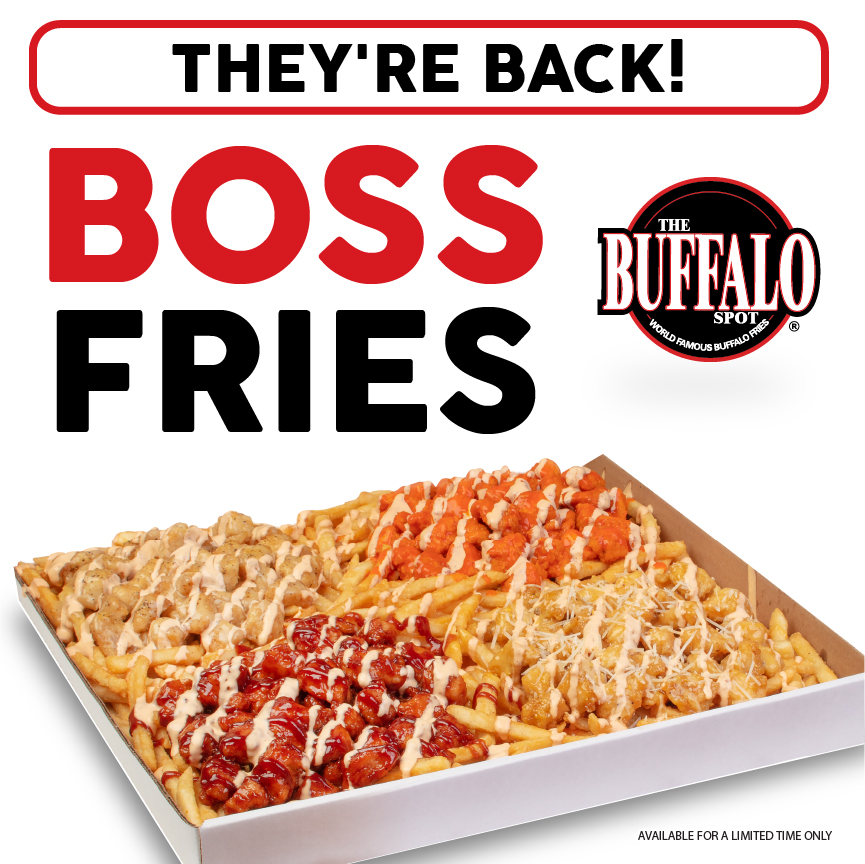Menu | The Buffalo Spot in California, Arizona, Texas and Nevada