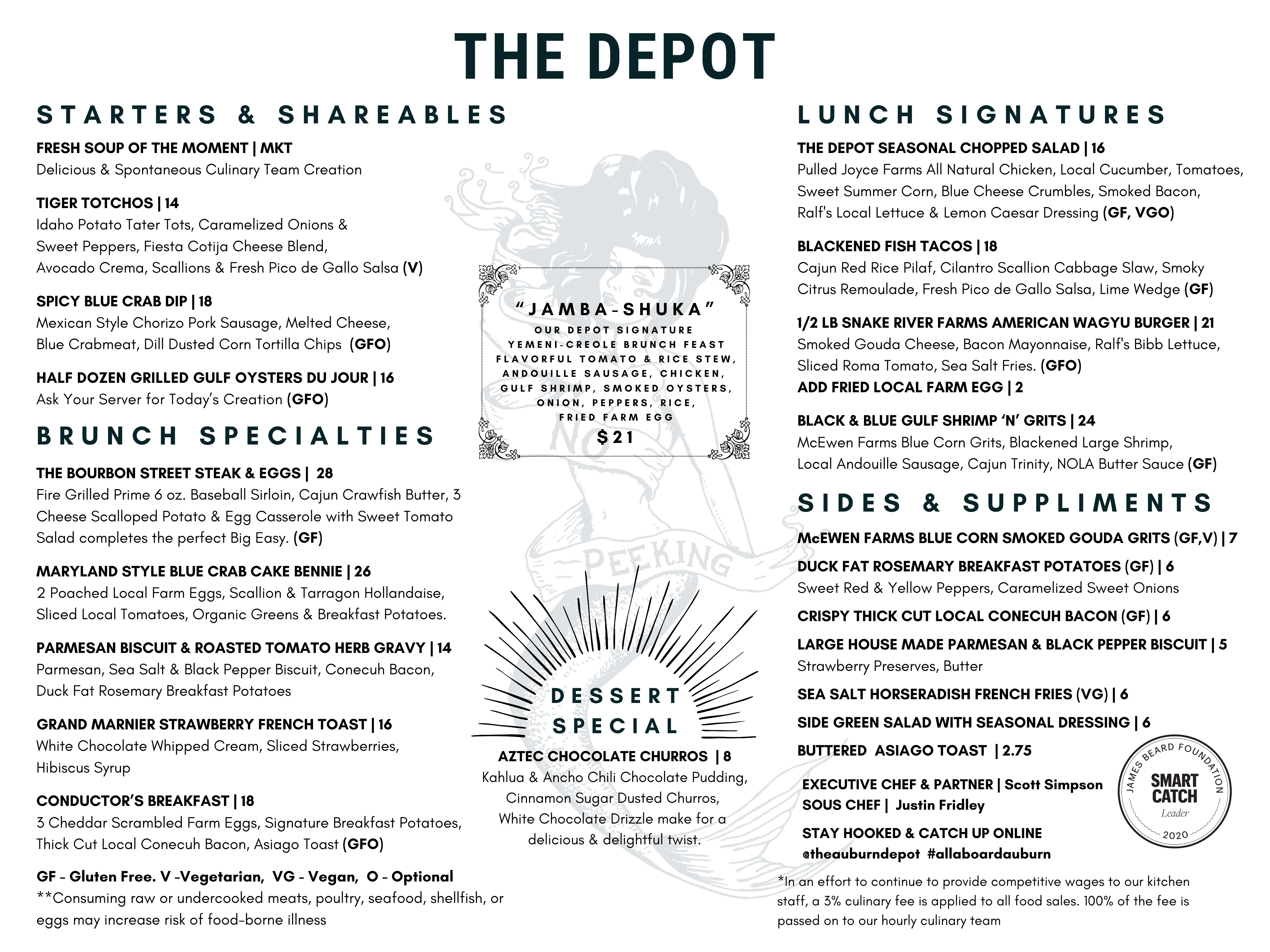 Menus | The Depot