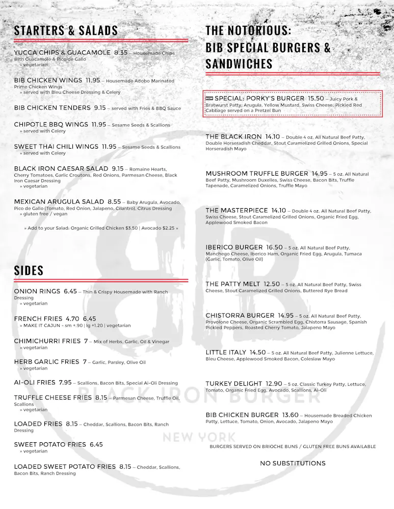 Menus | Black Iron Burger | Nobody Beats Our Meat | Order Online or ...