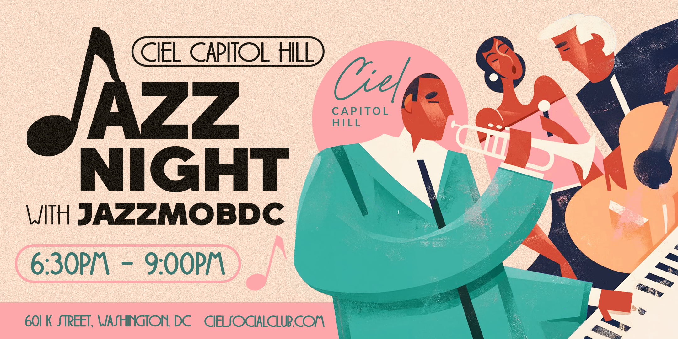 Wednesday Jazz Nights | Ciel Social Club | Lounge in Washington, DC