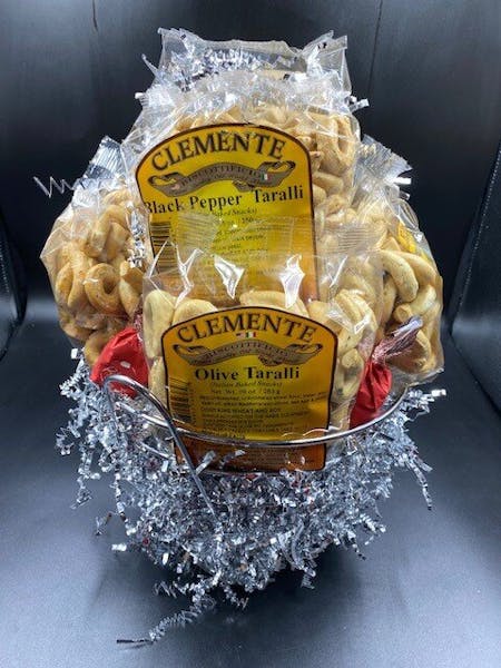 Gift Stainless Steel Wire Savory Taralli Sampler Basket | Clemente ...