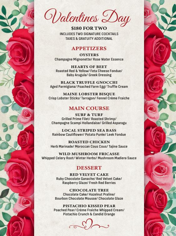Menus | Oak and Vine