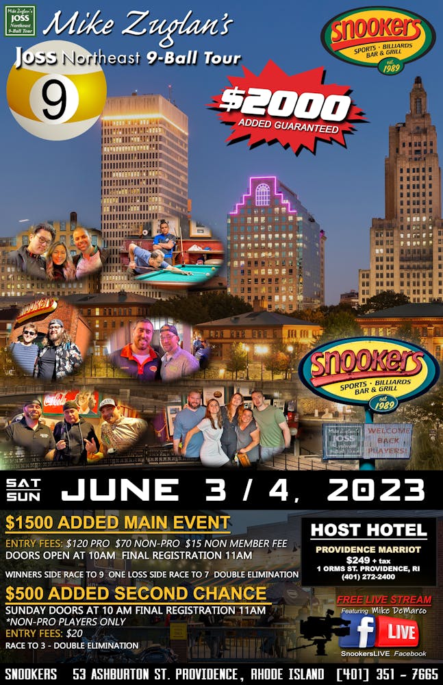 2023 JOSS TOUR FINALE | Snookers - Craft Beer, Billiards and American ...