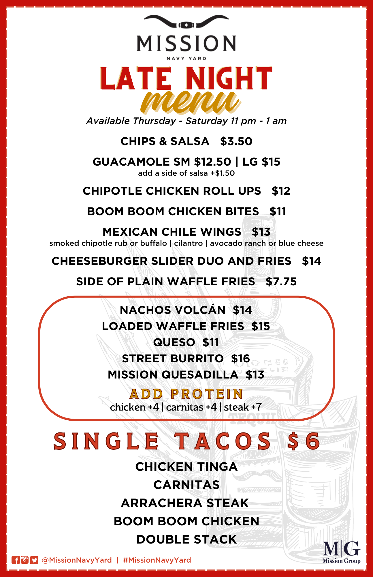 Menus | Mission Navy Yard in Washington, DC