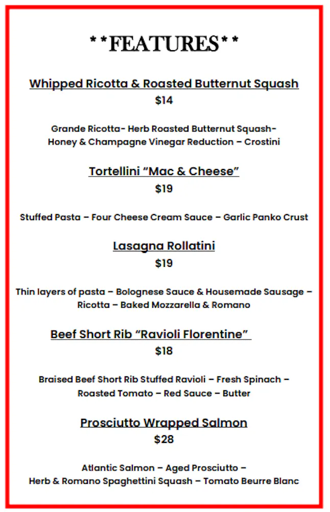 Menus | Farotto's Pasta and Pizzeria in Rock Hill, MO