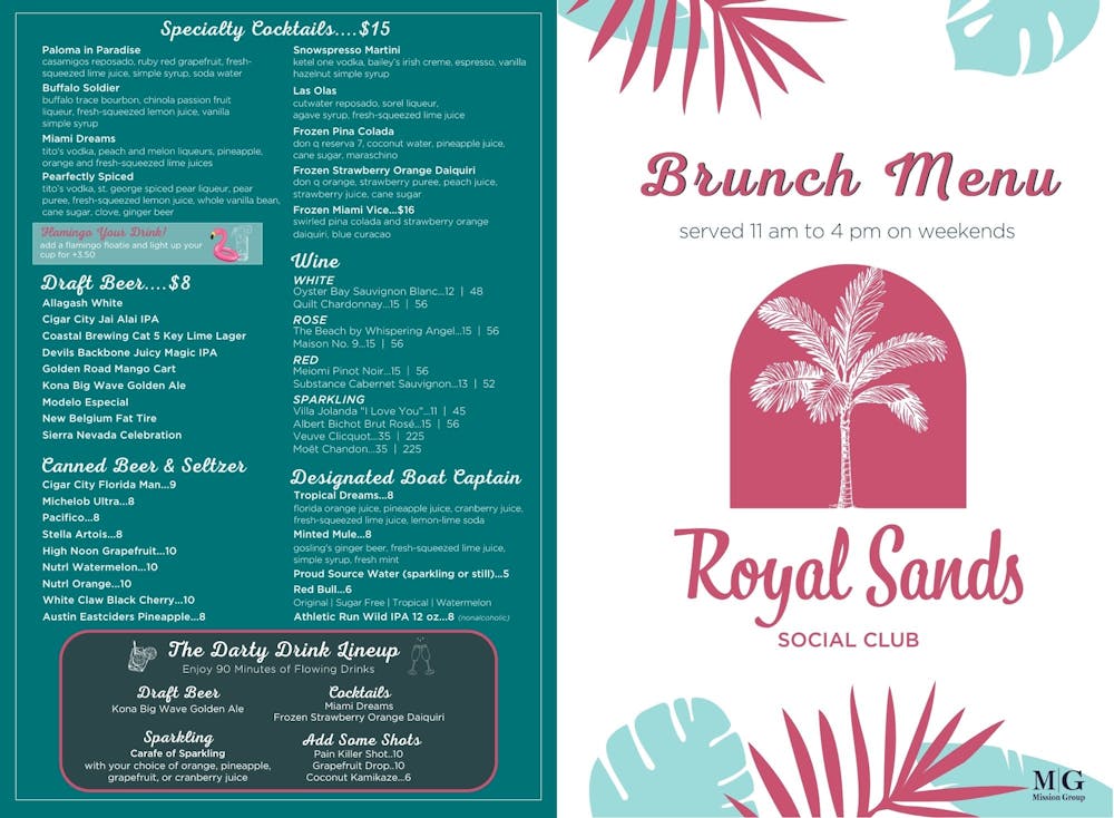 Menus | Royal Sands Social Club in Washington, DC