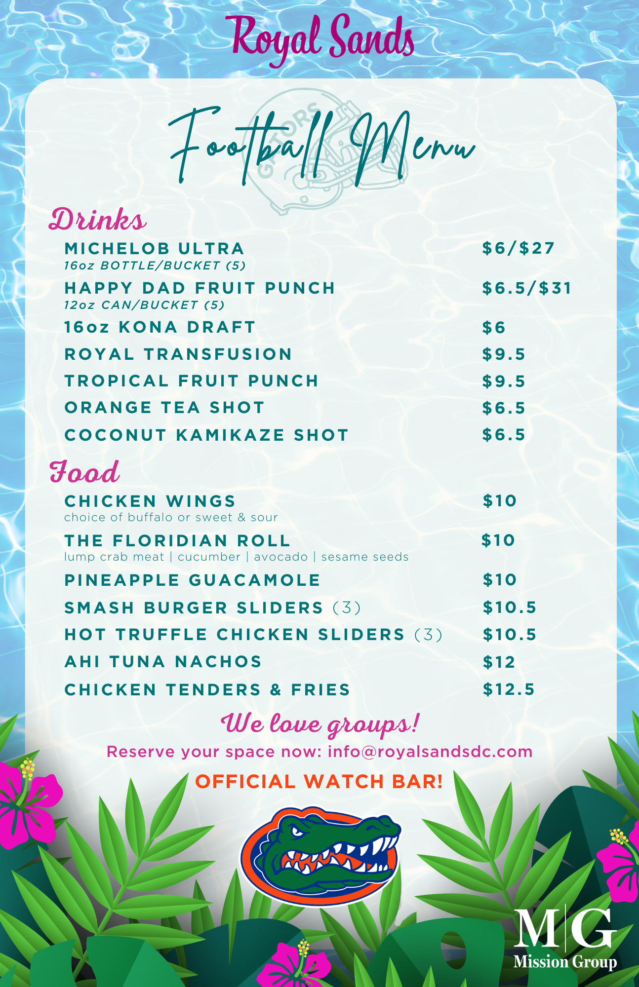 Menus | Royal Sands Social Club in Washington, DC