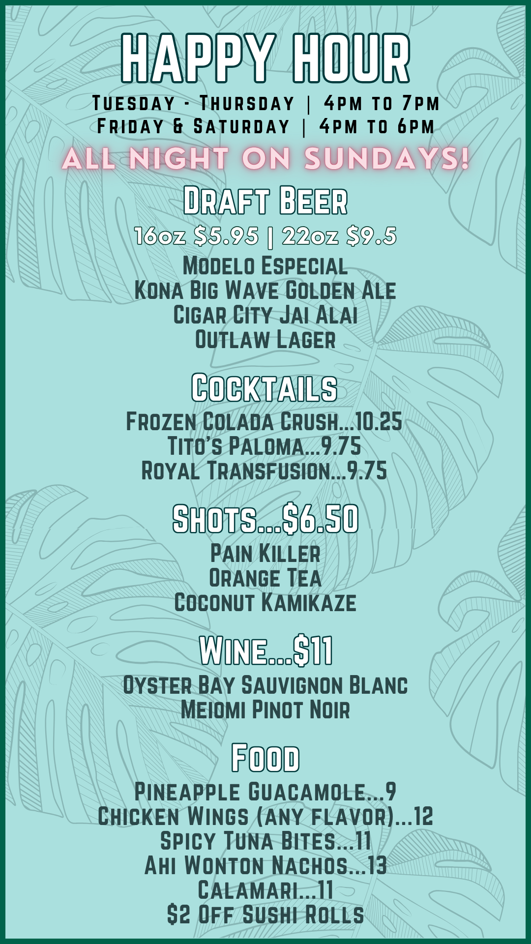 Bravo Happy Hour Menu NEW! Happy Hour Specials | Long Doggers
