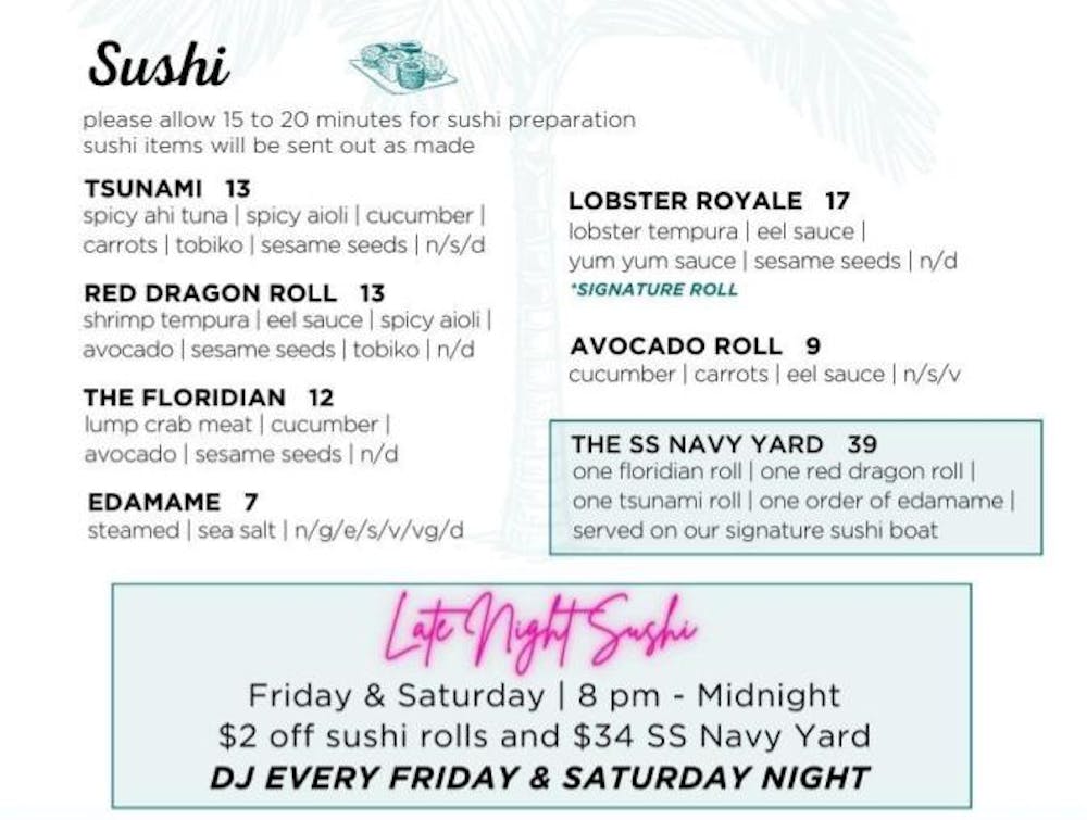 Menus | Royal Sands Social Club in Washington, DC