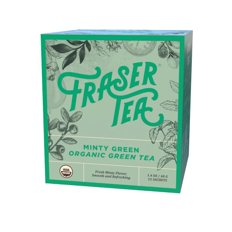 Fraser Tea Minty Green Organic Green Tea | New Moon Cafe | Upbeat Cafe ...