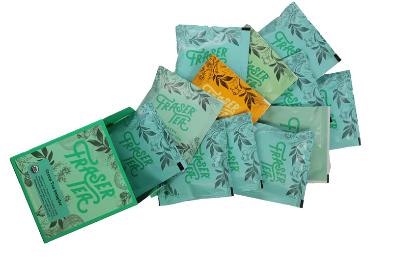 Fraser Tea Green Tea Sampler-12 sachets | New Moon Cafe | Upbeat Cafe ...