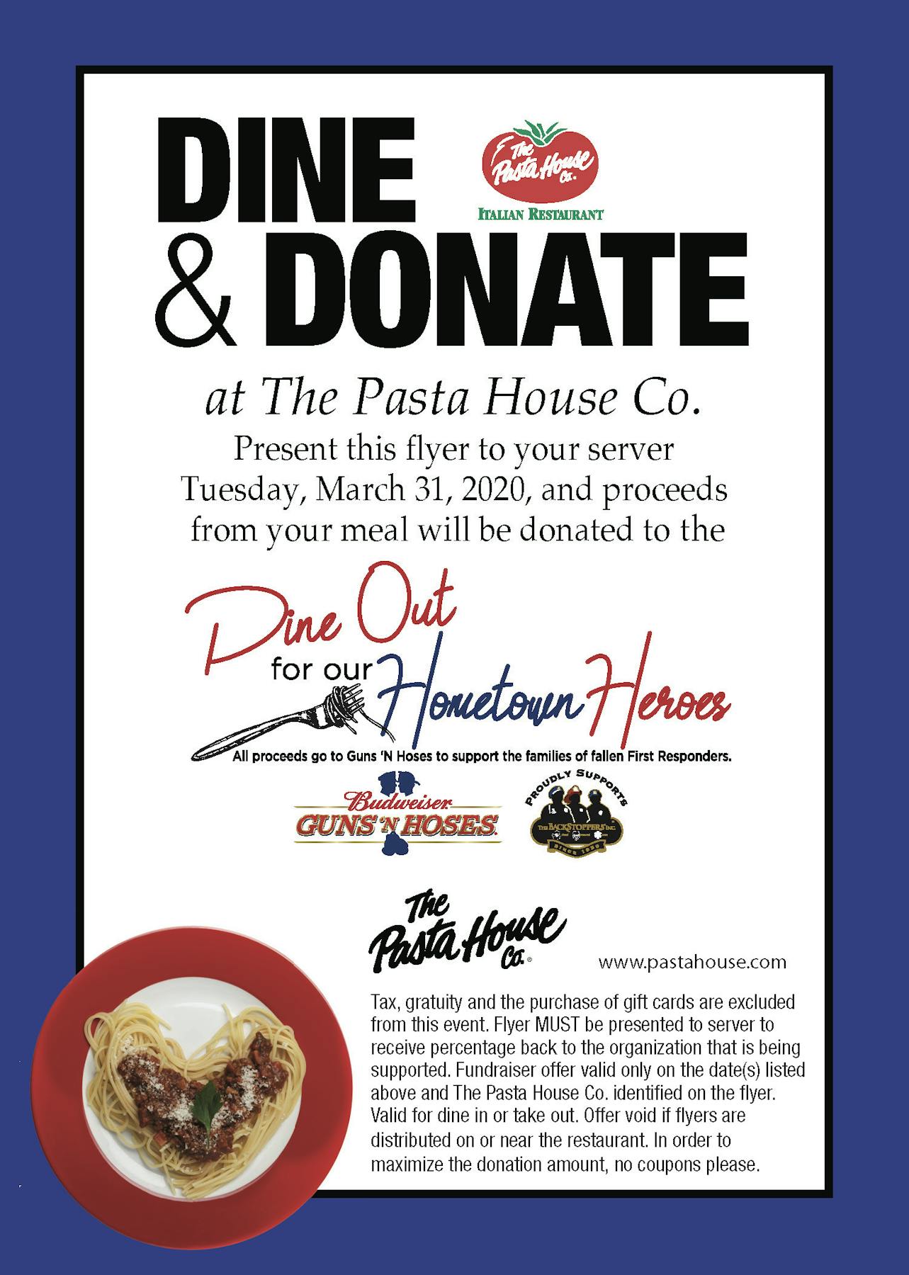 Dine & Donate | The Pasta House Co. | Italian Restaurant in MO & IL