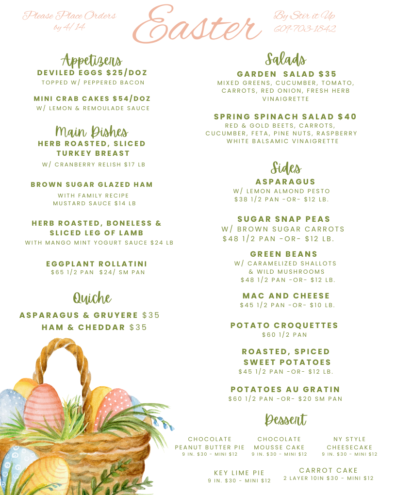 Menus | Stir It Up