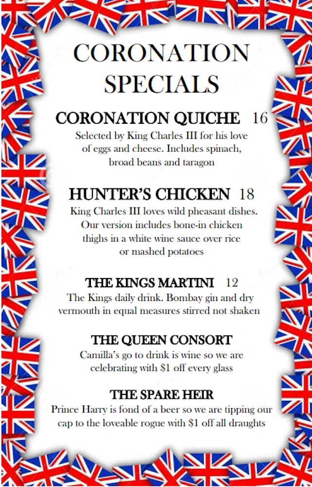 Coronation Celebration | Hawk and Griffin | British Pub in Vienna, VA