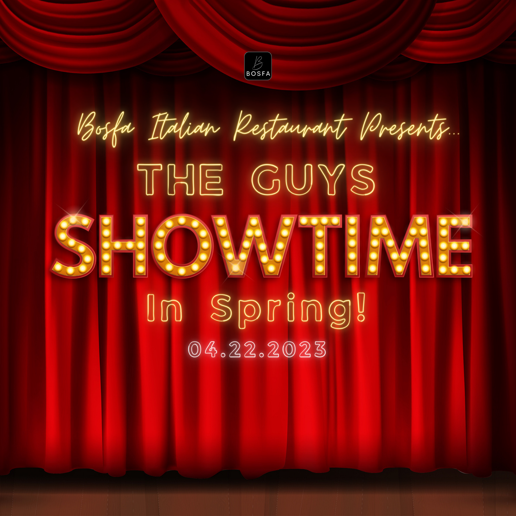 The Guys…Showtime In Spring! | Bosfa Italian Restaurant | Authentic ...