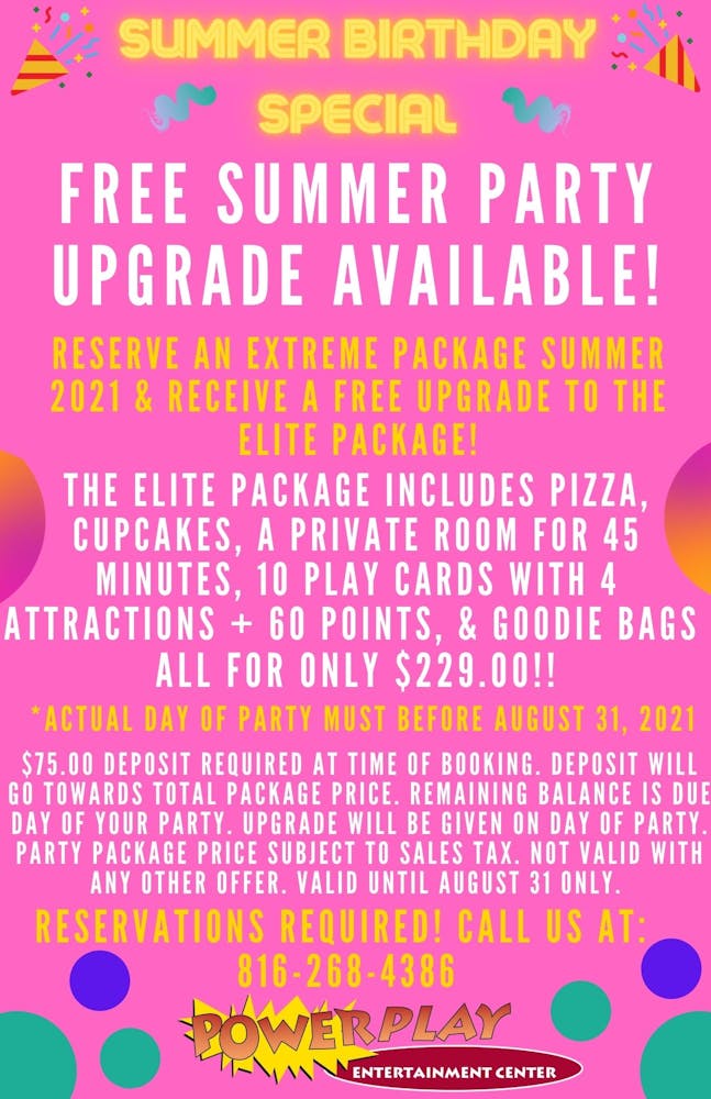 Birthday Packages | Power Play, Kansas City, MO
