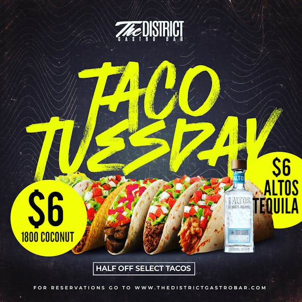 Taco Tuesday | The District Gastrobar | American Bar in Orlando, FL