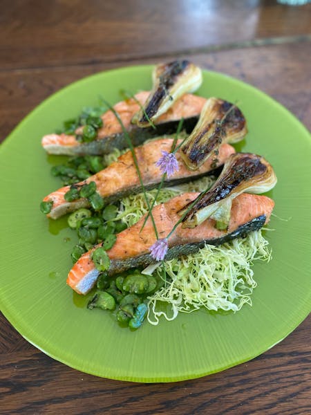 Charlie's Ora King Salmon with Broiled Onions | Charlie Palmer