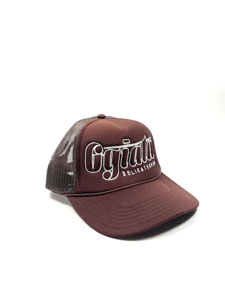 Brown Trucker Hat | Ggiata Delicatessen | Delivery & Pickup ...