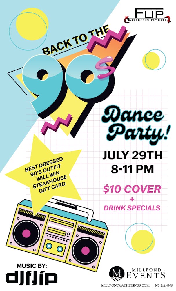 Back to the 90's Dance Party! | Millpond Gatherings | Steakhouse ...