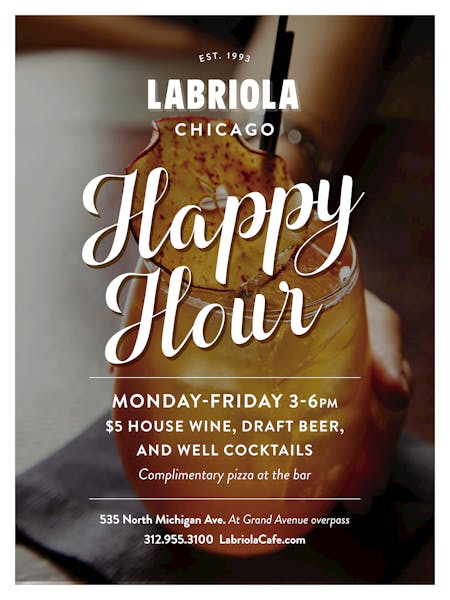 Happy Hour | Labriola Chicago | Italian Restaurant in Chicago, IL