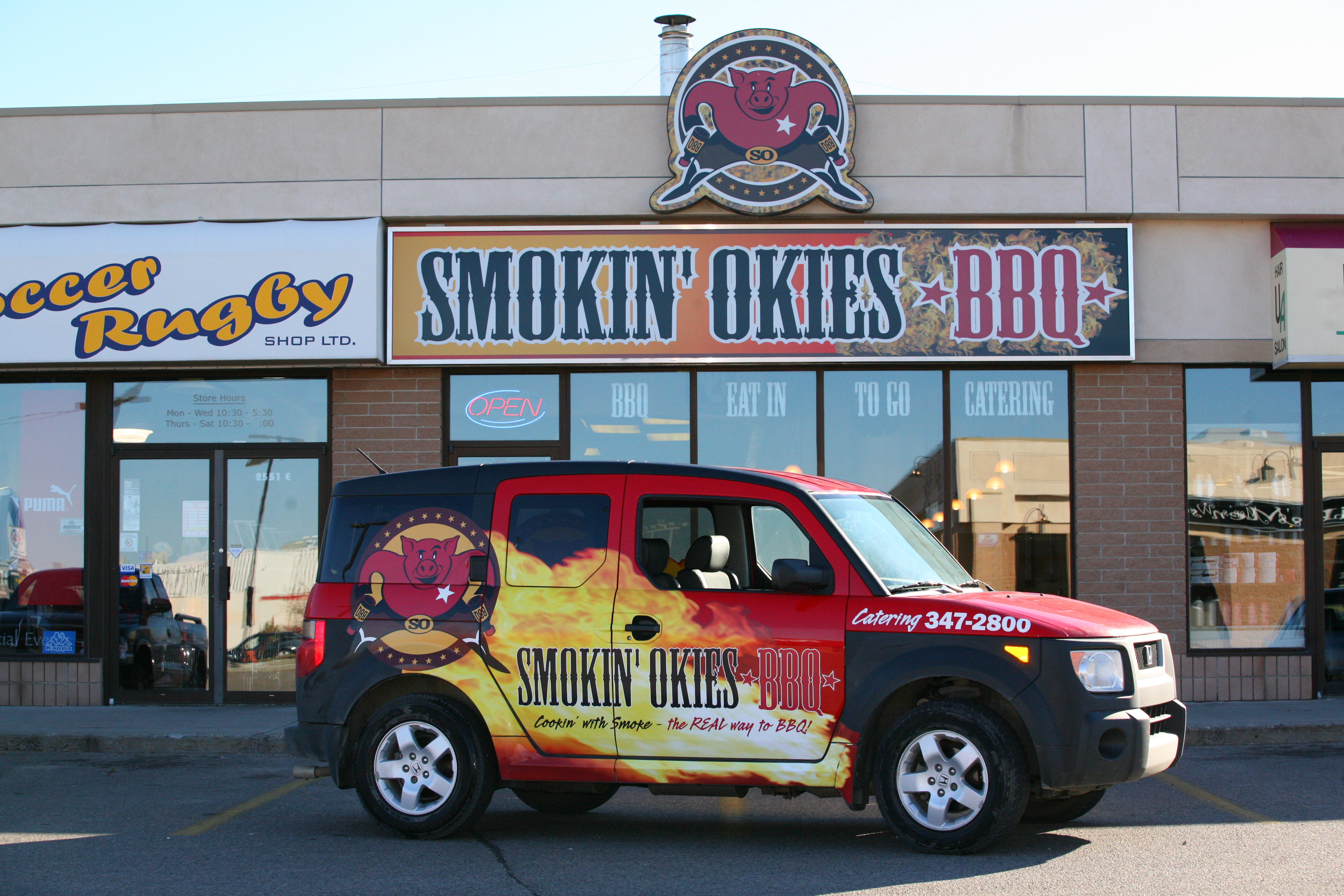 Hours & Location | Smokin' Okies BBQ in Regina, SK