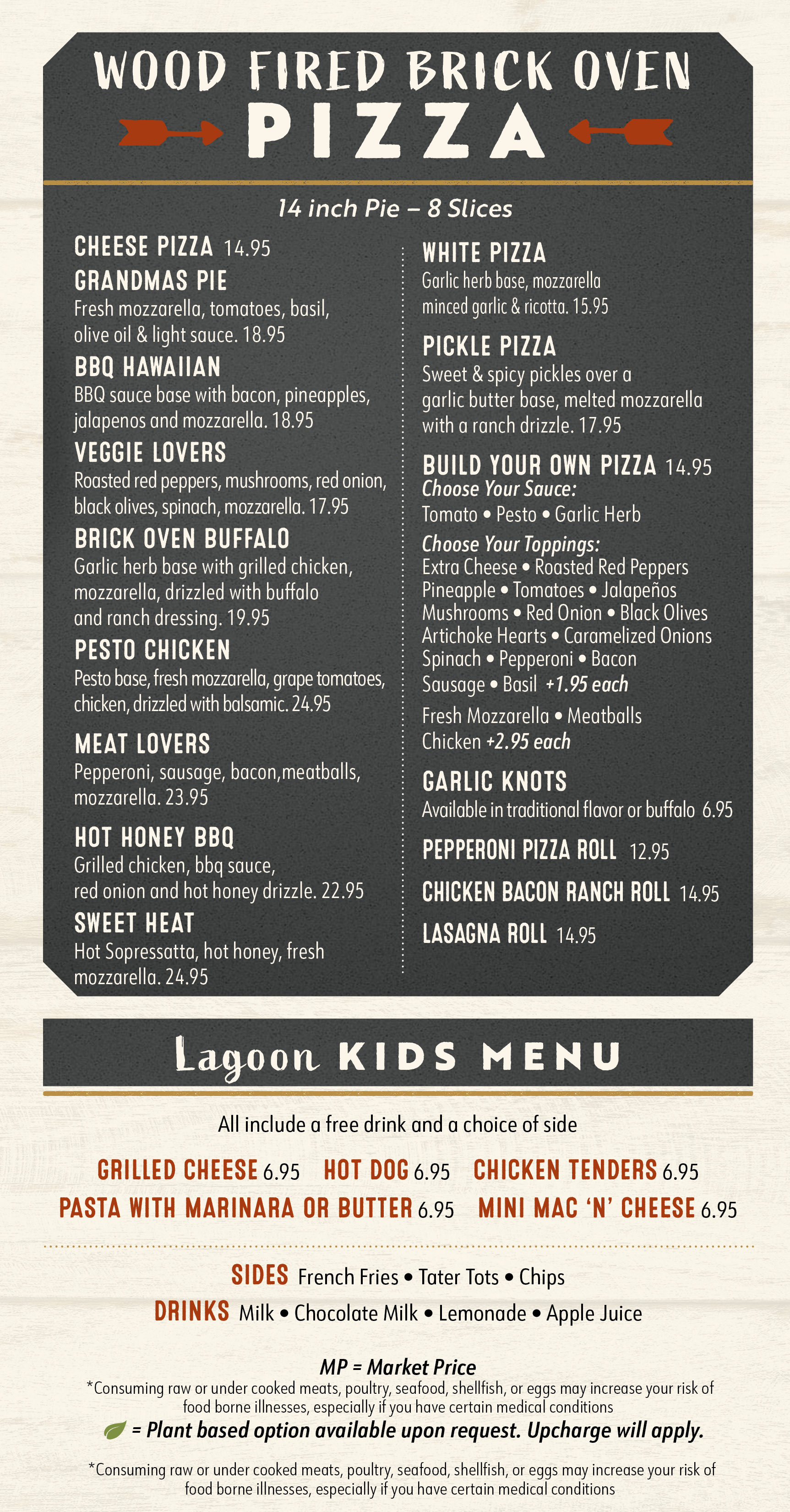 Menus | The Lagoon in NY