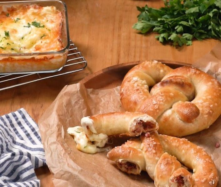 Reuben Stuffed Pretzel with Beer Cheese Dip | Sy Ginsberg's Meat & Deli ...