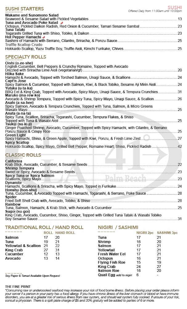 LoLa 41 Palm Beach | Hours + Location | LoLa 41 - Sushi Restaurant in ...