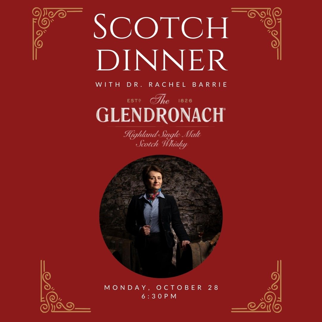 Scotch Dinner w/ Dr. Rachel Barrie of Glendronach | Stage Left Steak