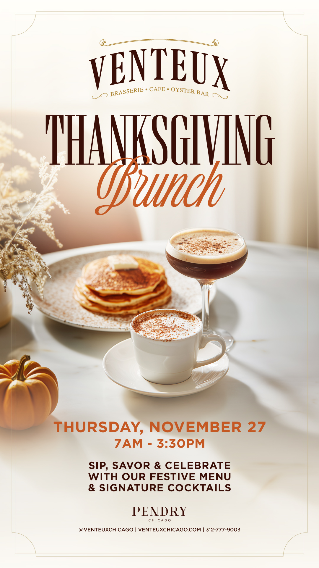 Thanksgiving Week at Venteux | Chicago French Restaurant, Oyster Bar ...