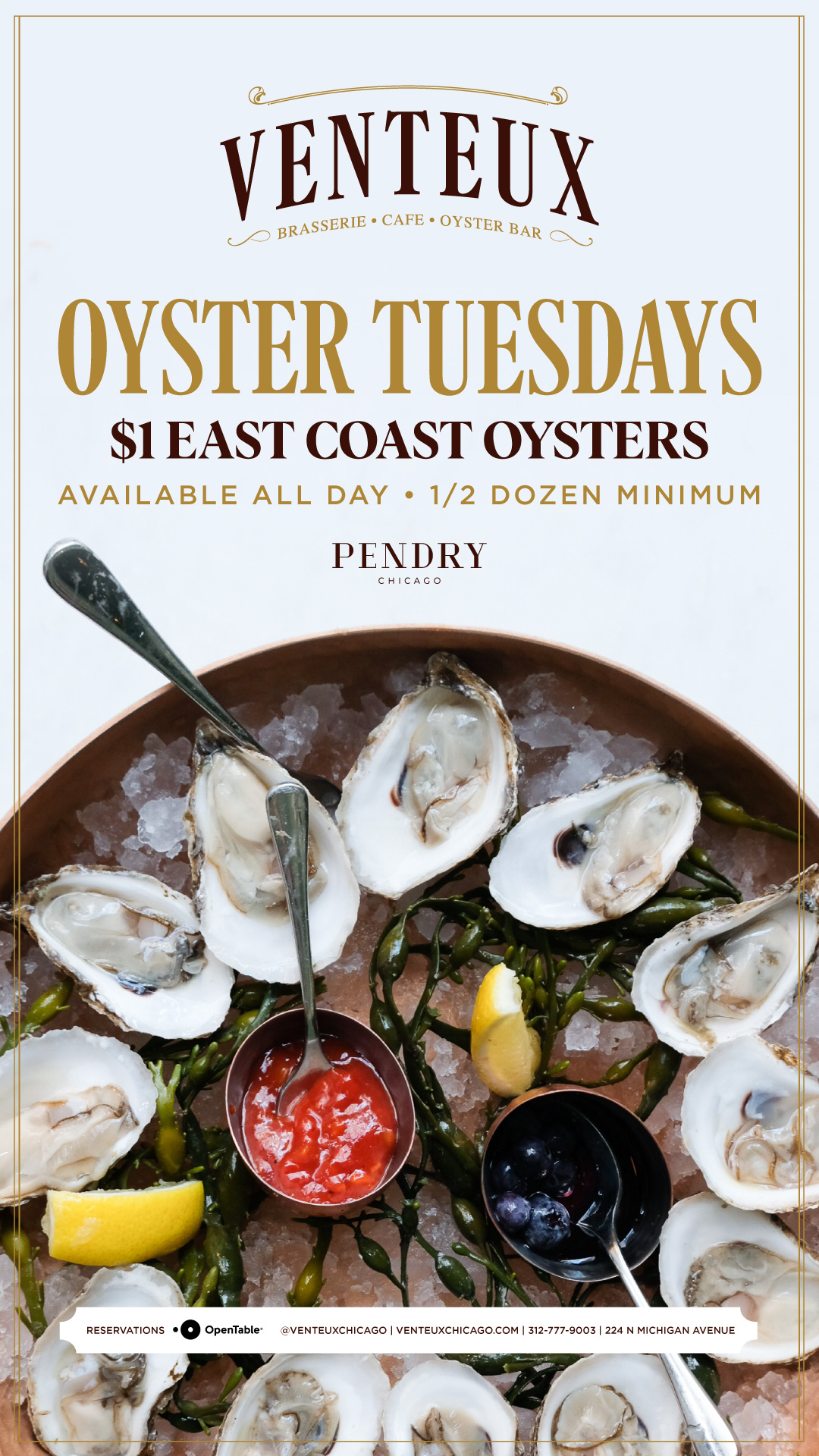 Thanksgiving Week at Venteux | Chicago French Restaurant, Oyster Bar ...